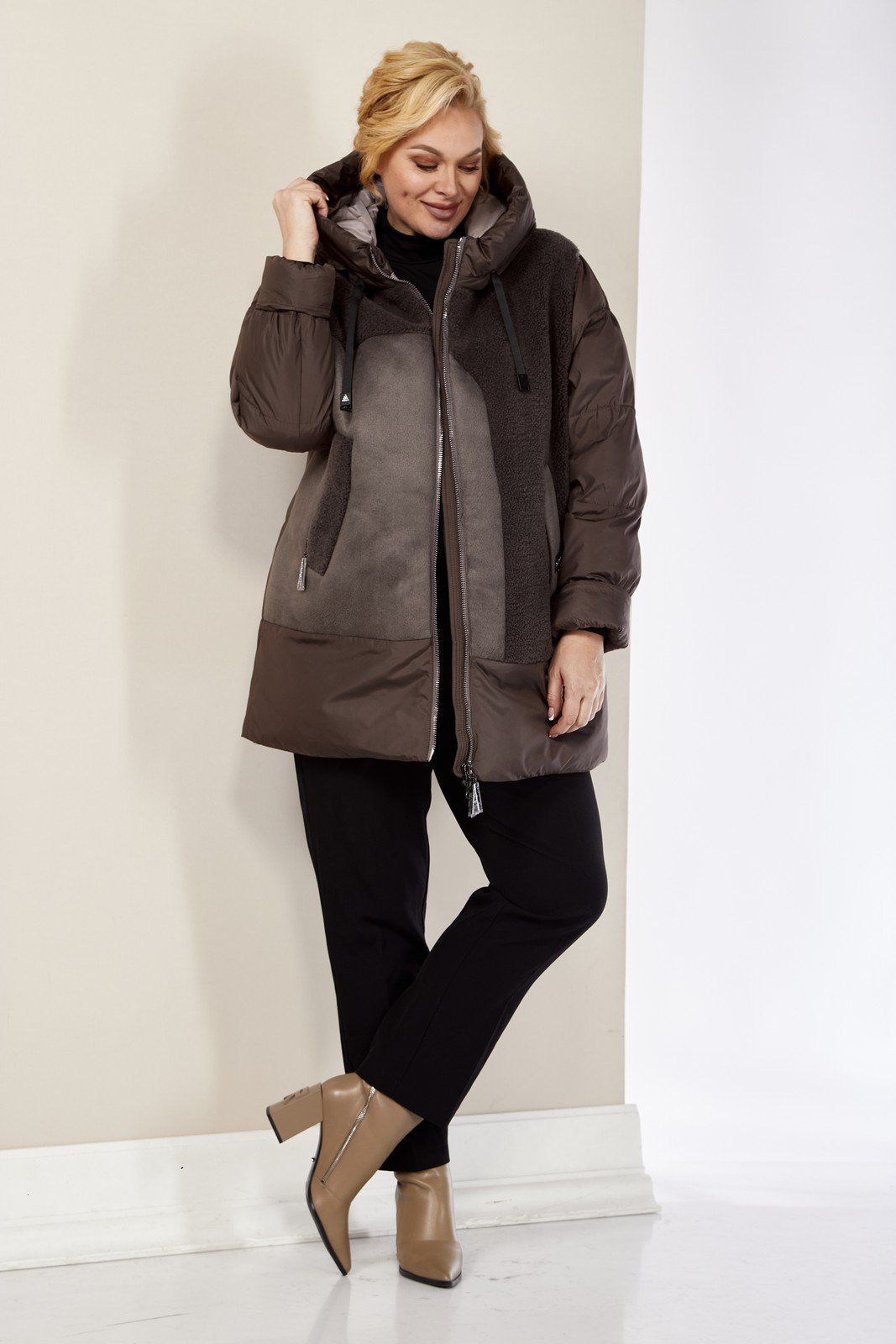 Куртка 2100 какао Shetti купить в интернет магазине Велесмода